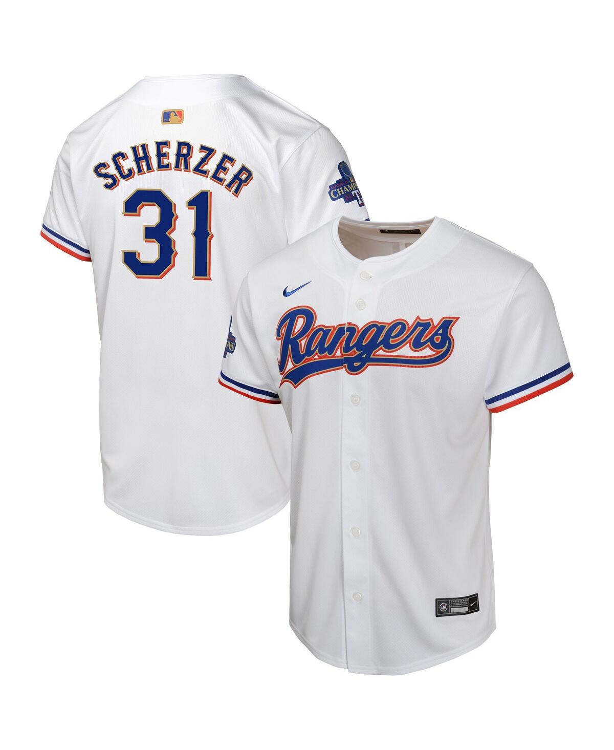 Click here for Nike Big Boys and Girls Max Scherzer White Texas R... prices