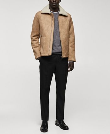 MANGO Men's Shearling-Lined Jacket - Macy's