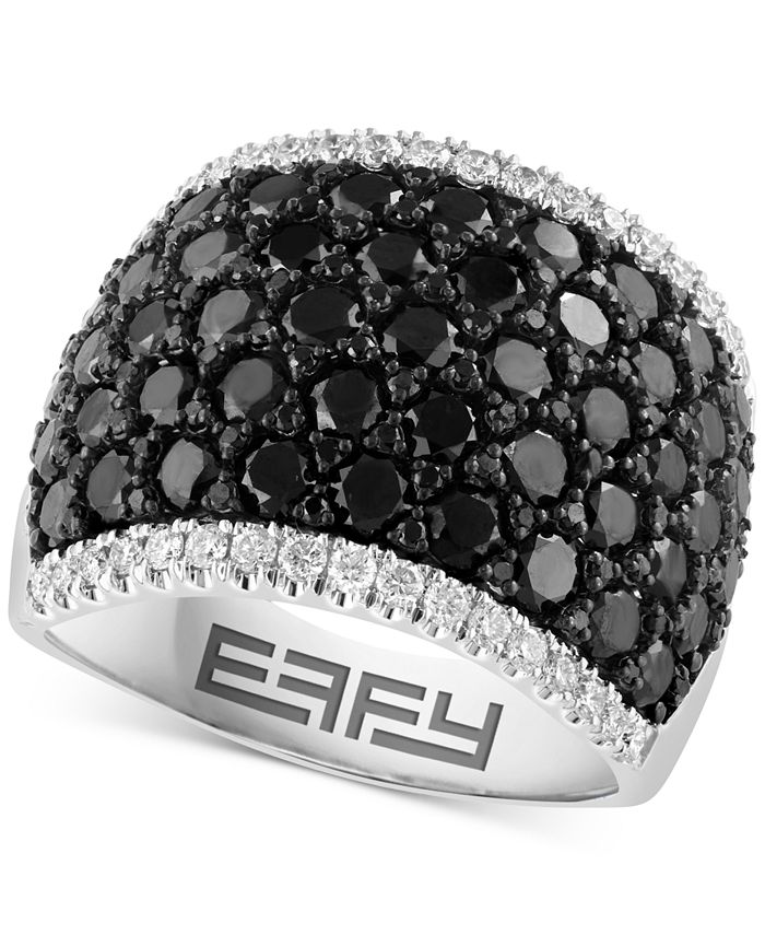 EFFY Collection EFFY® Black & White Diamond Pavé Wide Statement Ring (3 ...