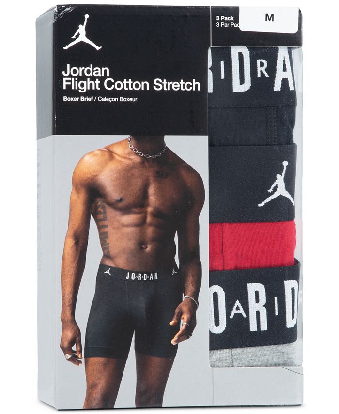 Jordan Men's 3-Pack Cotton Flight Jersey Boxer Briefs - Macy's