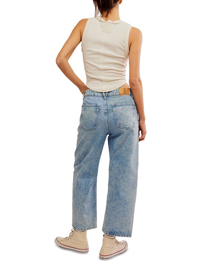 Free People Women's Deep Trance High Rise Barrel Jeans - Macy's