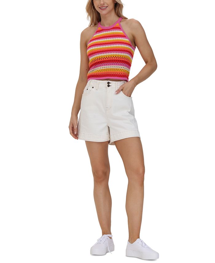 Frye Women's Striped Crochet Halter Tank - Macy's