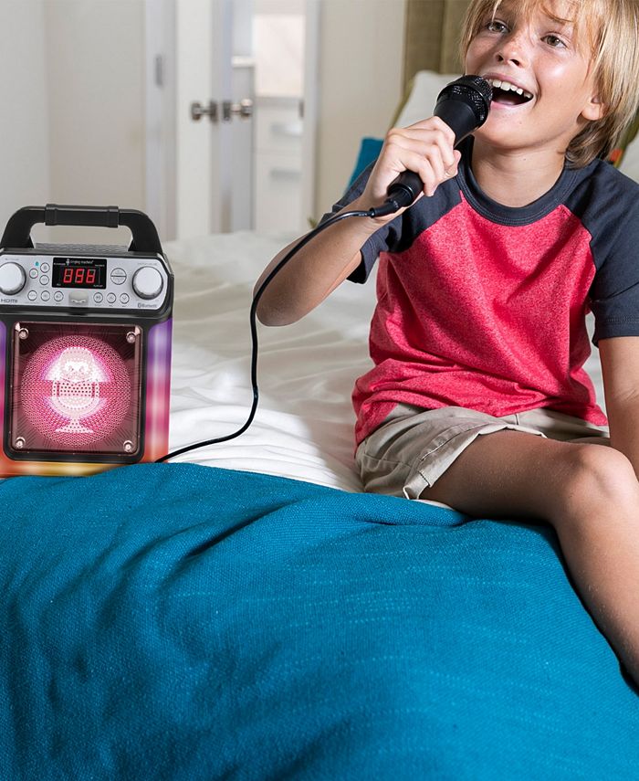 Singing Machine Groove Mini, Portable Karaoke Machine with Wired Mic ...