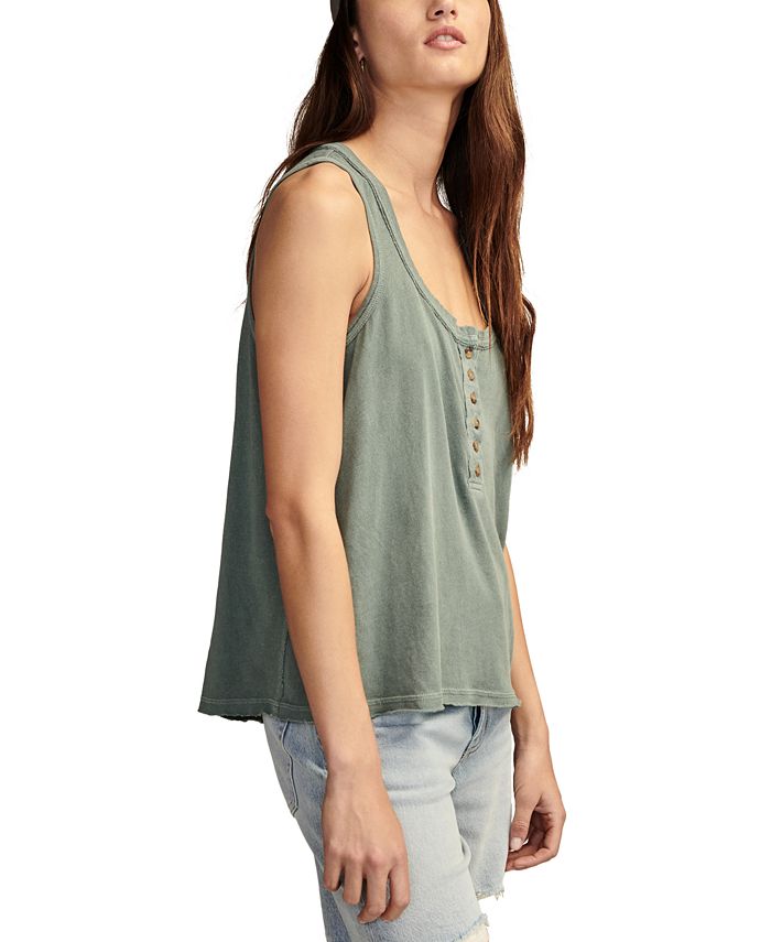 Lucky Brand Women's Cotton Henley Tank Top - Macy's