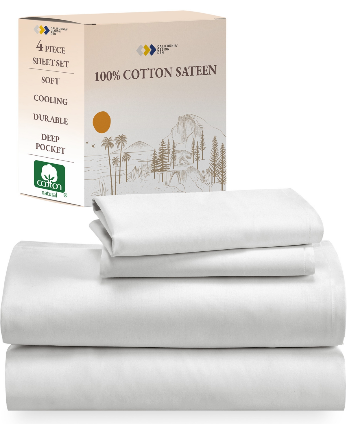 Click here for Soft 100 Cotton Sheets Set - Cooling Durable Satee... prices