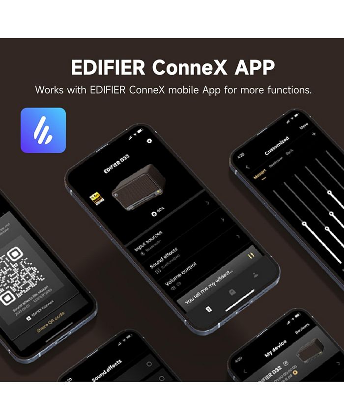 Edifier D32 Tabletop Bluetooth Speakers, Portable Retro Wireless ...