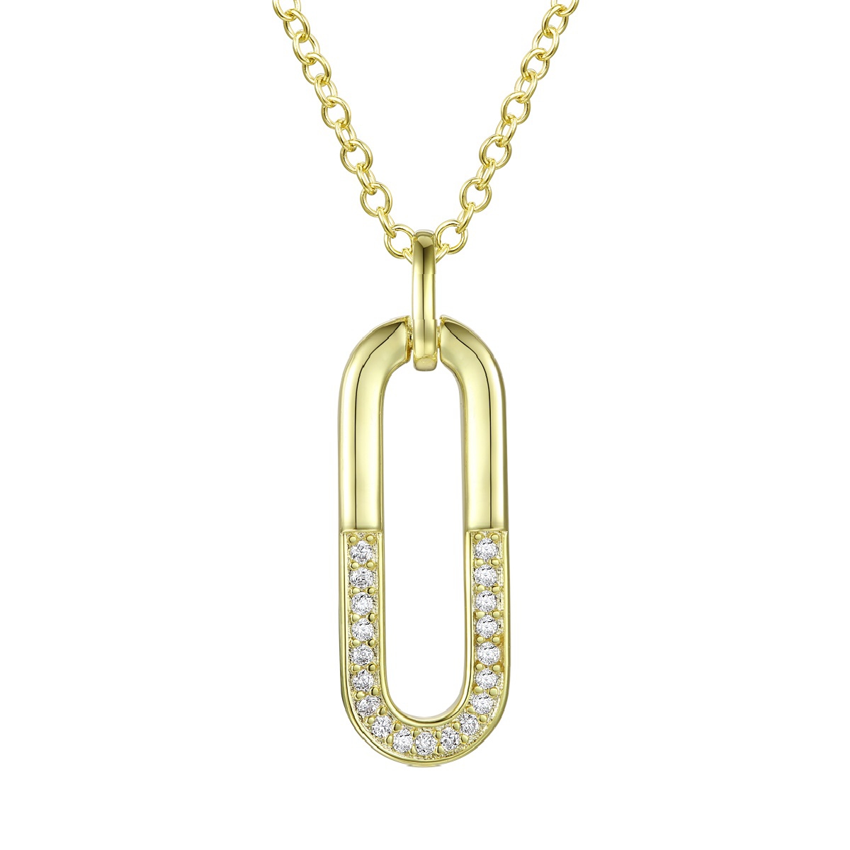 Click here for 14K Gold Plated Cubic Zirconia hollow Geometrical... prices