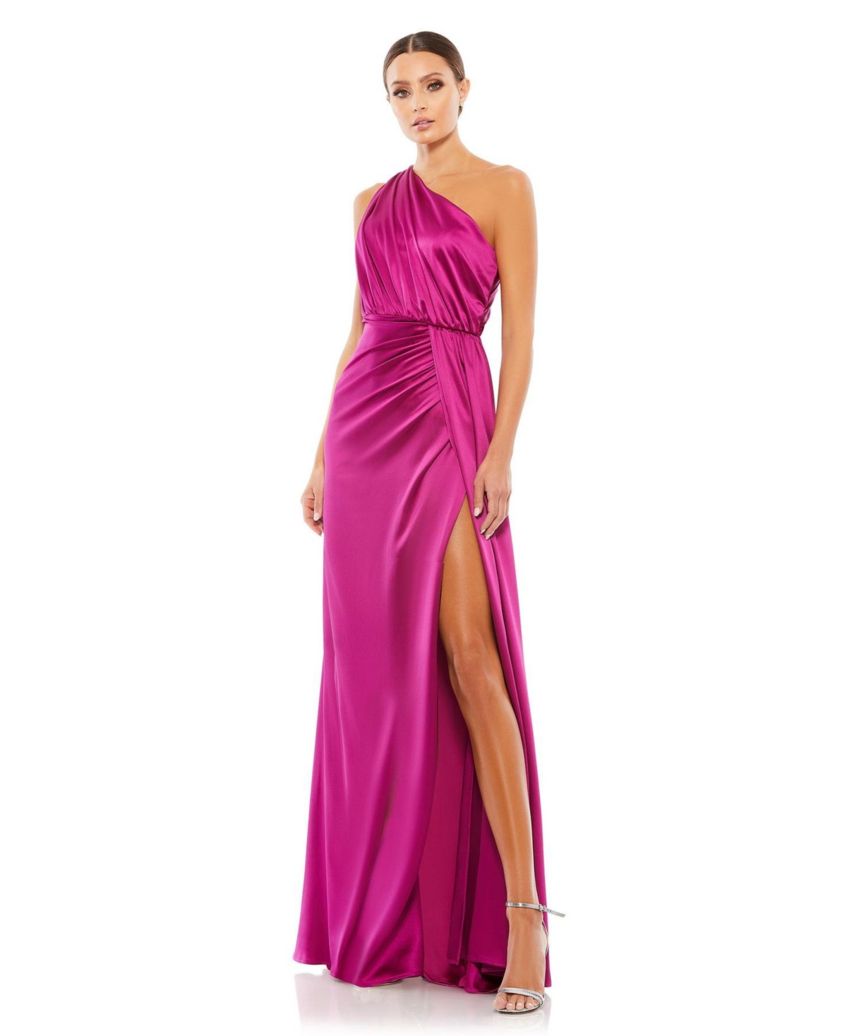 Click here for Mac Duggal Womens Gathered One Shoulder Satin Faux... prices