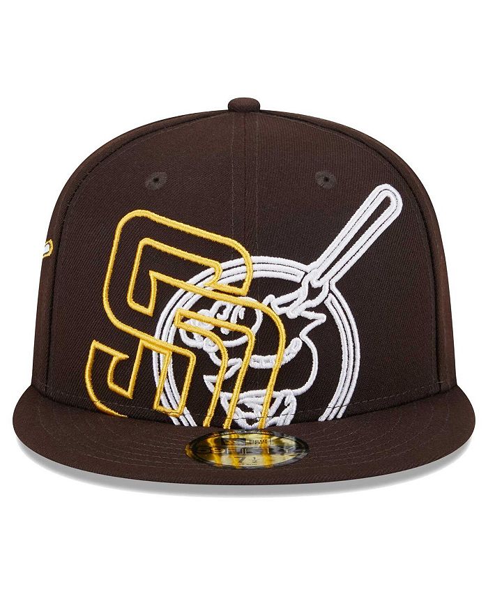 New Era Men's Brown San Diego Padres Game Day Overlap 59FIFTY Fitted ...