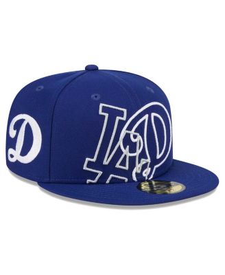 New Era Men's Royal Los Angeles Dodgers Game Day Overlap 59FIFTY Fitted ...