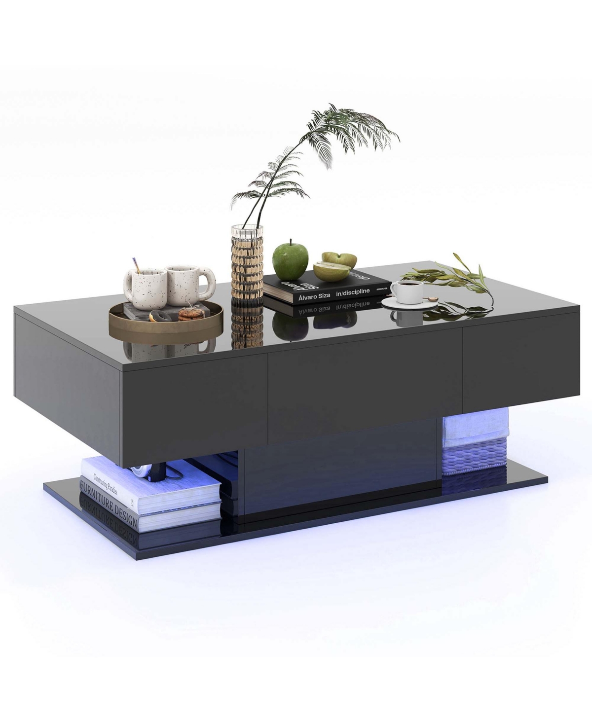 Click here for Led Coffee Table with 2 Drawers 20-Color Dimmable... prices