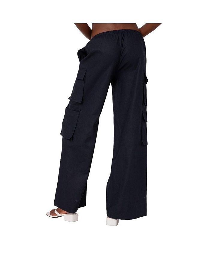 Edikted Women's Bristol Linen Look Cargo Pants - Macy's