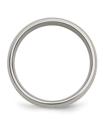 Chisel Titanium Polished with 14k Gold Inlay Wedding Band Ring - Macy's