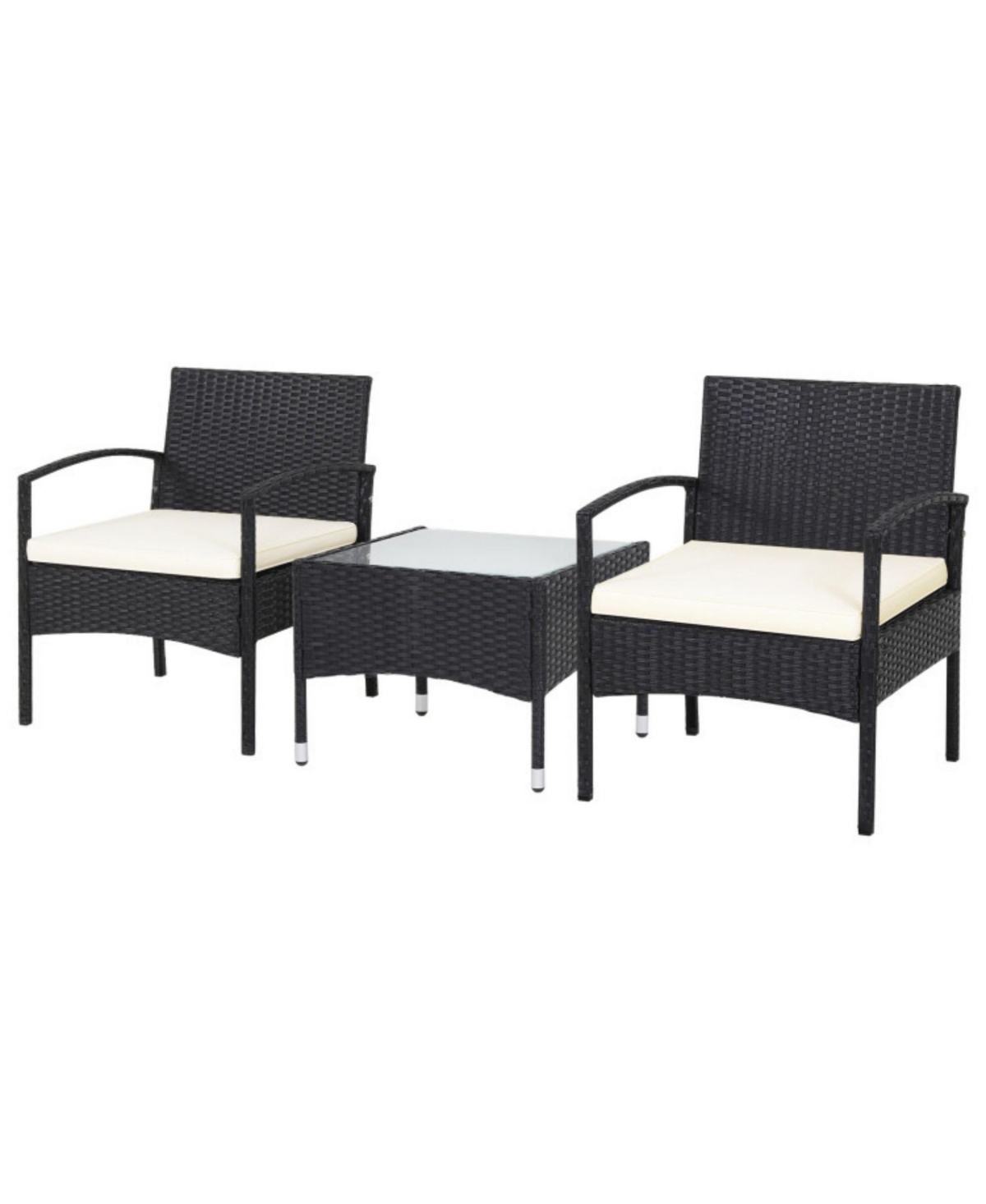 Click here for Sugift 3 Pieces Patio Wicker Rattan Furniture Set... prices