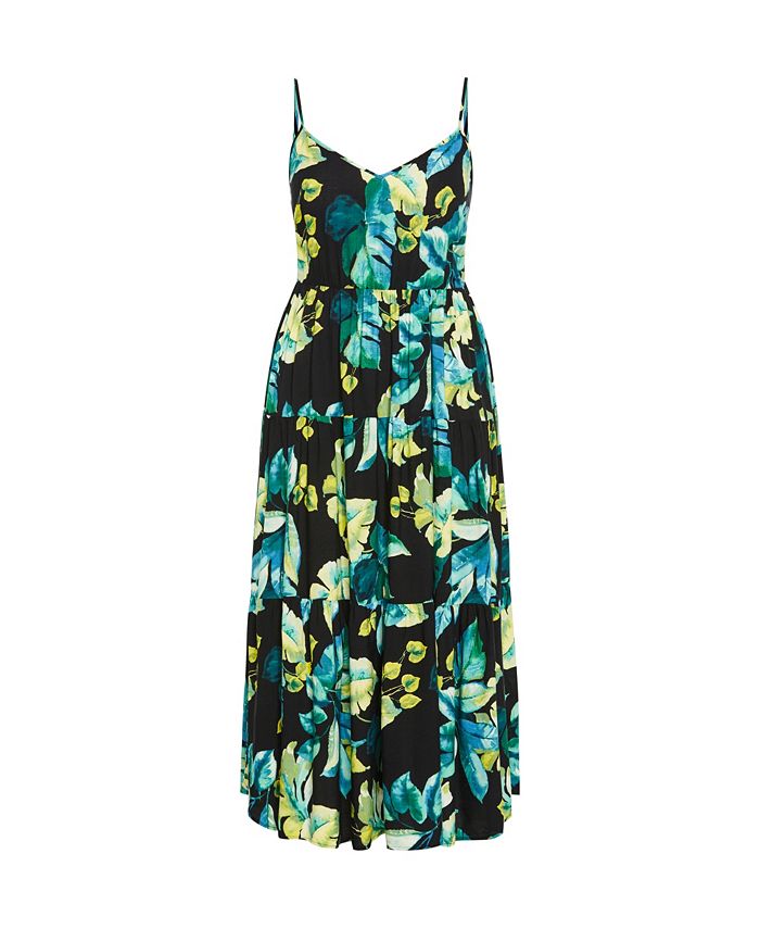 CITY CHIC Plus Size Oasis Print Maxi Dress - Macy's