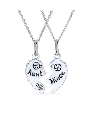 Bling Jewelry 2 PCS Best Friend Aunt Niece Heart Puzzle Pendant ...