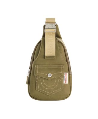 True Religion Suede Sling with Horseshoe Front pocket - Macy's