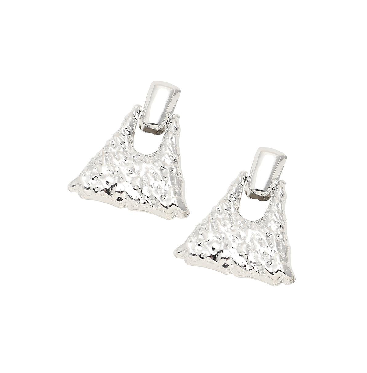 Click here for Sohi Womens Dented Drop Earrings - Silver prices