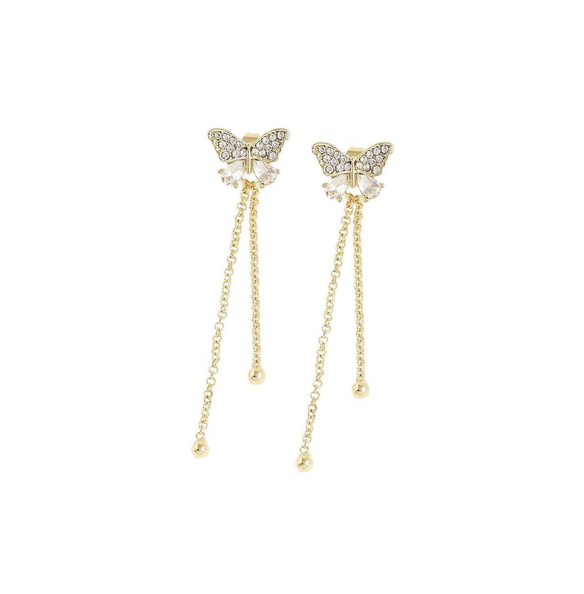 Click here for Sohi Women Butterfly Drop Earrings - Gold prices