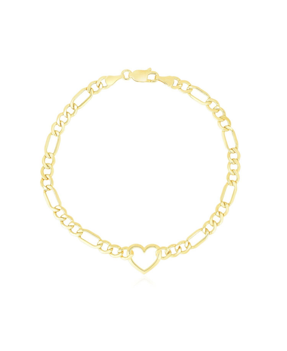Click here for The Lovery Figaro Heart Bracelet 14K Gold - Yellow... prices