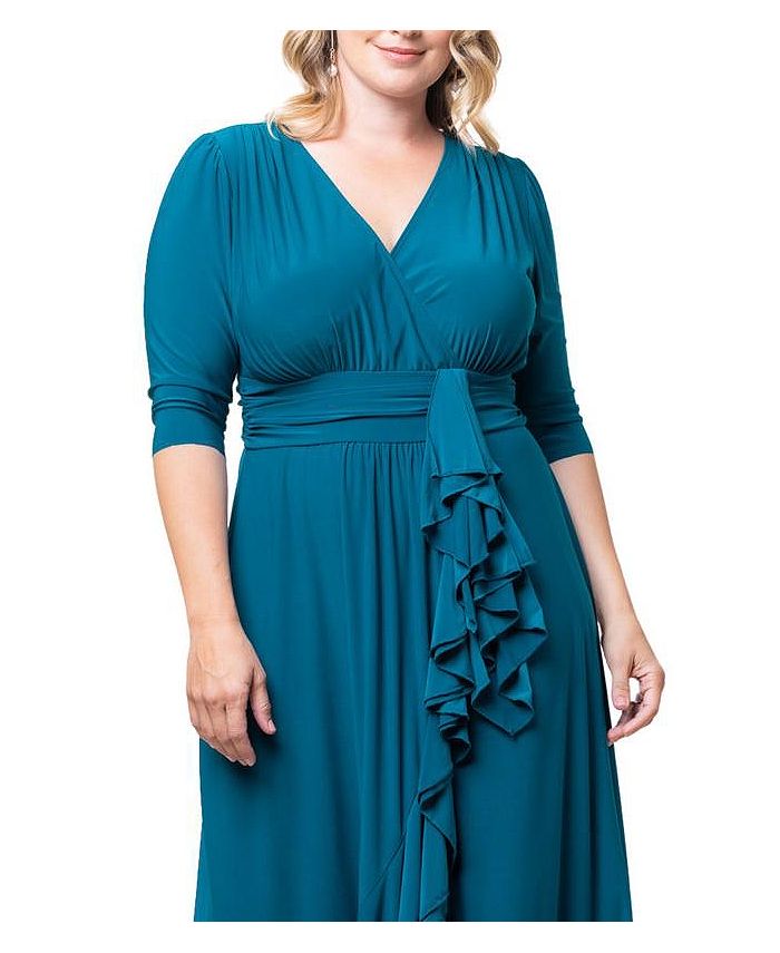 Kiyonna Plus Size Veronica Ruffled Evening Gown - Macy's