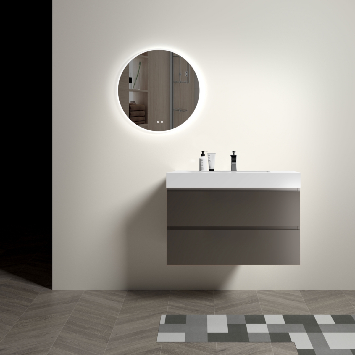 Click here for 36" Gray Bathroom Vanity with Sink & Storage... prices