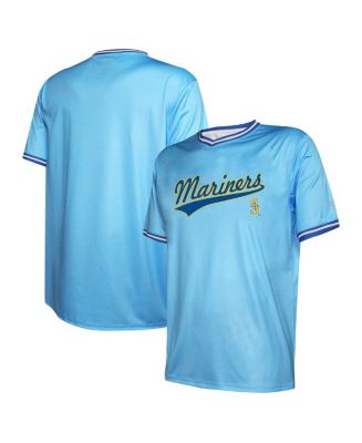 Stitches Men's Light Blue Seattle Mariners Cooperstown Collection Team ...
