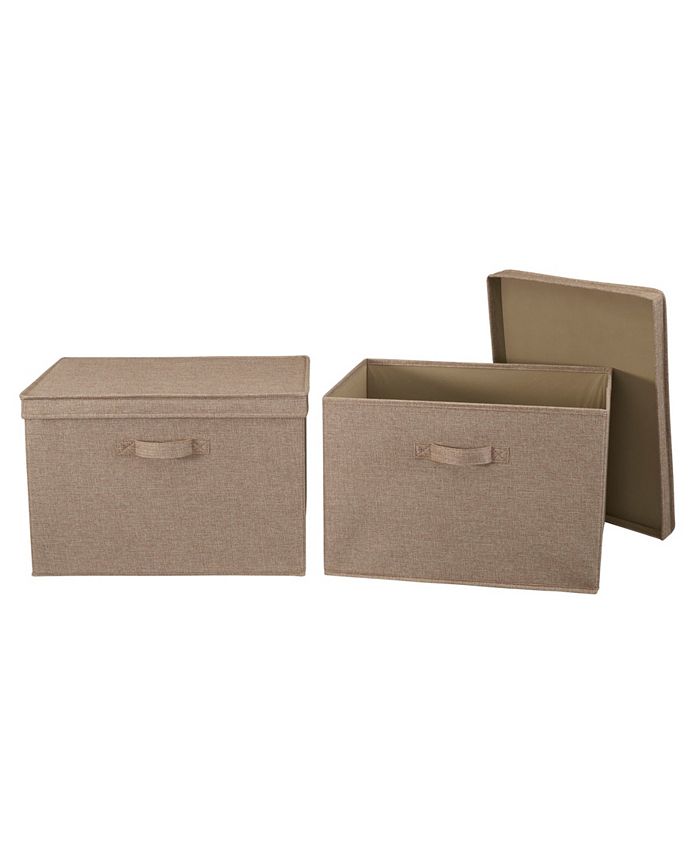 Household Essentials Wide Storage Box with Lid - Macy's
