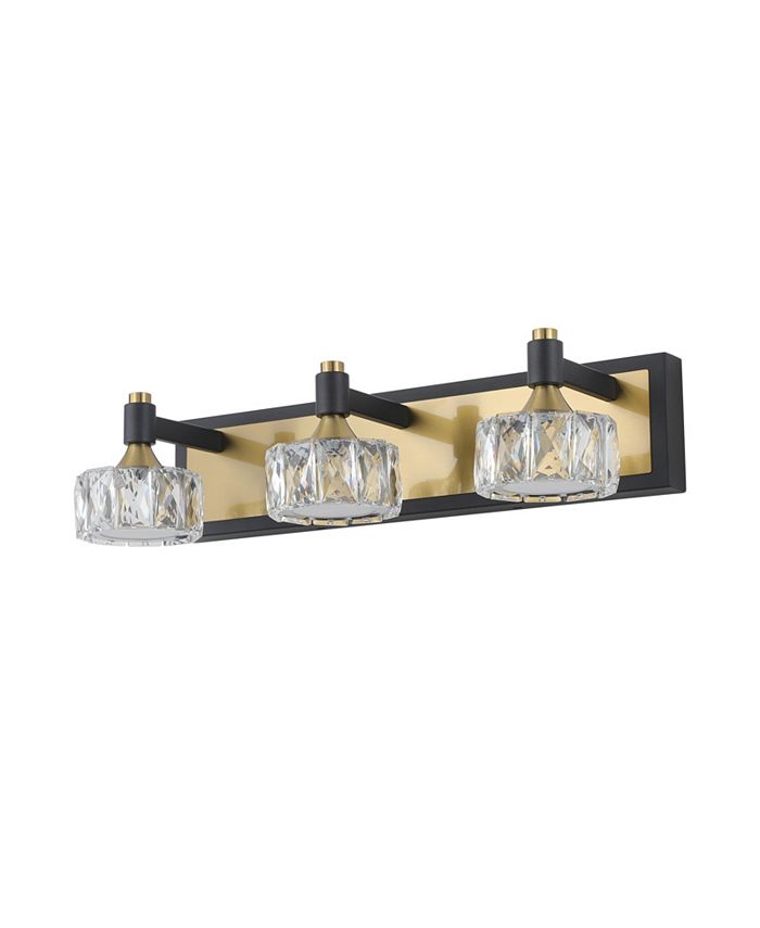 Simplie Fun LED 3-Light Modern Crystal Bathroom Vanity Light Over ...