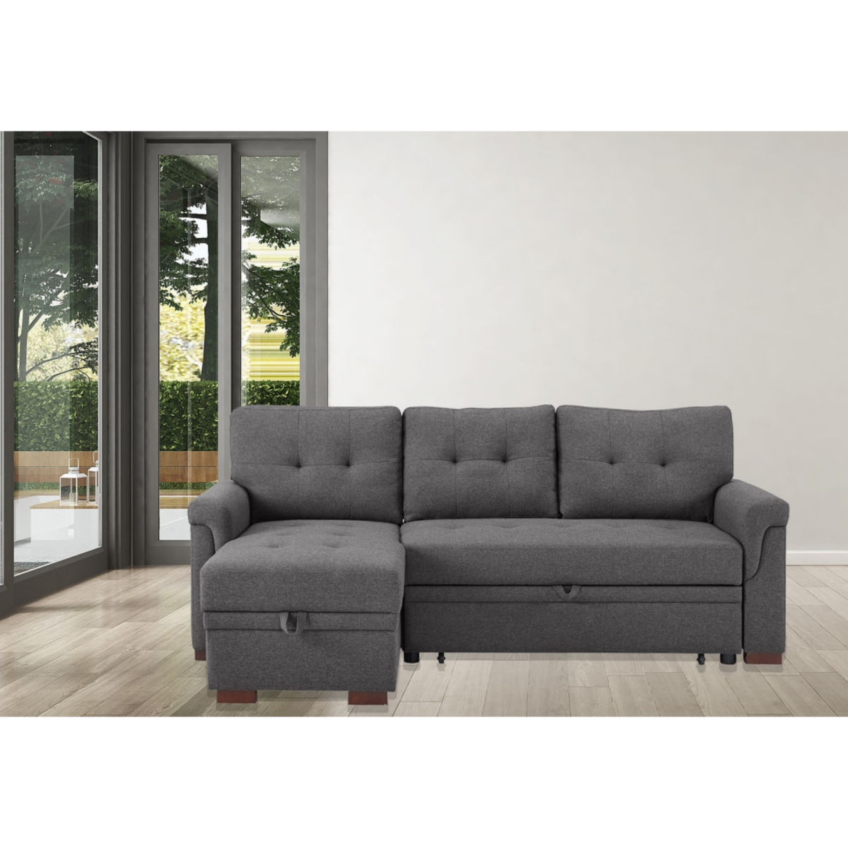 Click here for Streamdale Furniture Destiny Dark Gray Linen Rever... prices