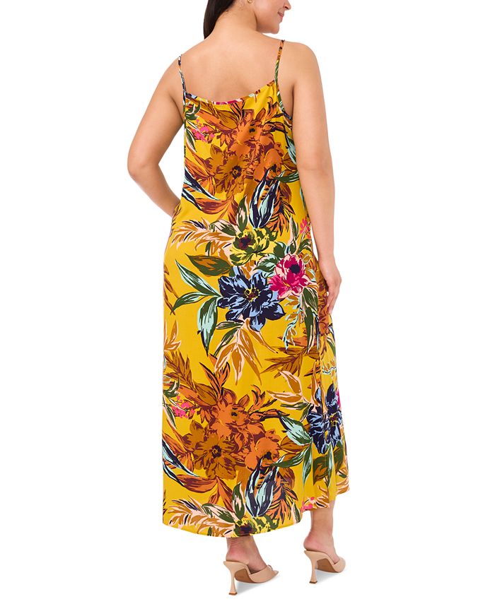Msk Plus Size Floral Print Square Neck Maxi Dress Macys