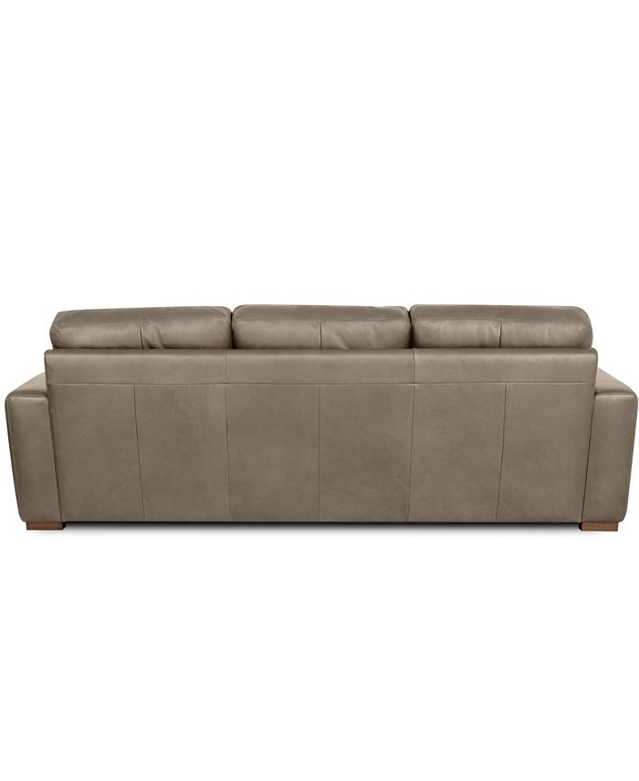 RUTHERFORD HOME Matera 96" Leather over 3 Sofa - Macy's