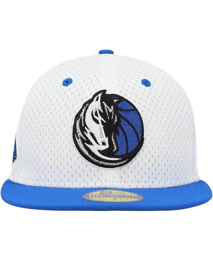 New Era Men's White/Blue Dallas Mavericks Throwback 2Tone 59FIFTY ...