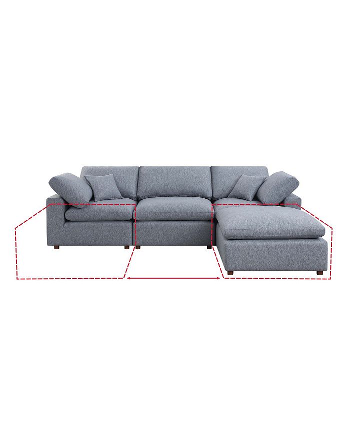 Simplie Fun Modern Modular Sectional Sofa Set, Design Sofa, Grey - Macy's