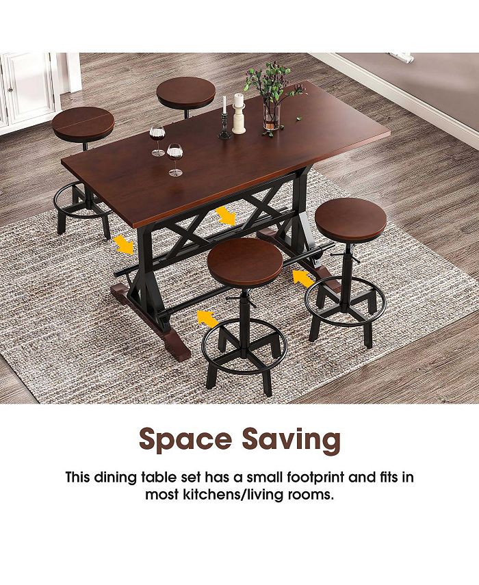 Simplie Fun Rustic Industrial 5-Piece Dining Set - Macy's