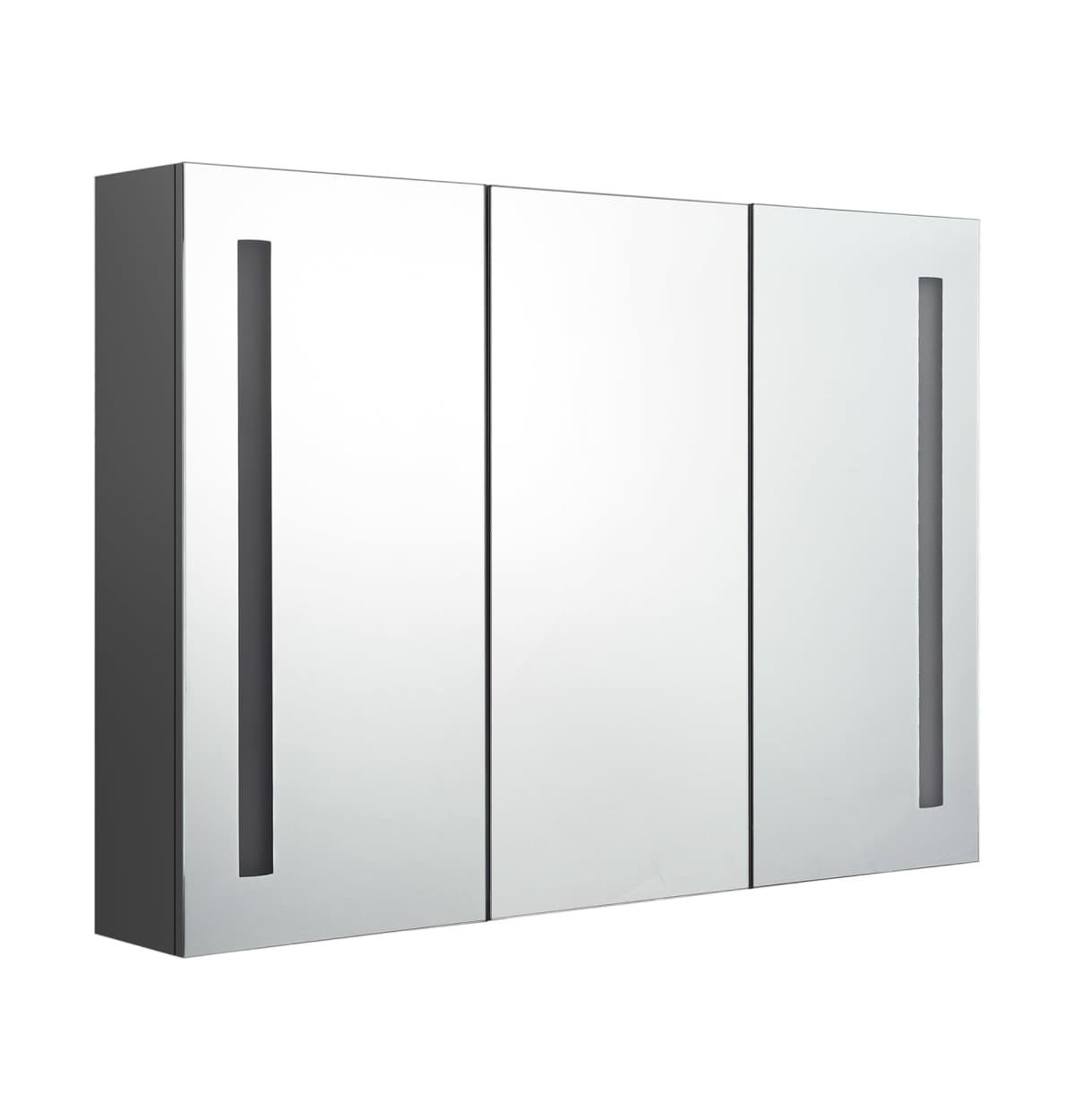 Click here for vidaXL Led Bathroom Mirror Cabinet 35x5.5x24.4 Gra... prices