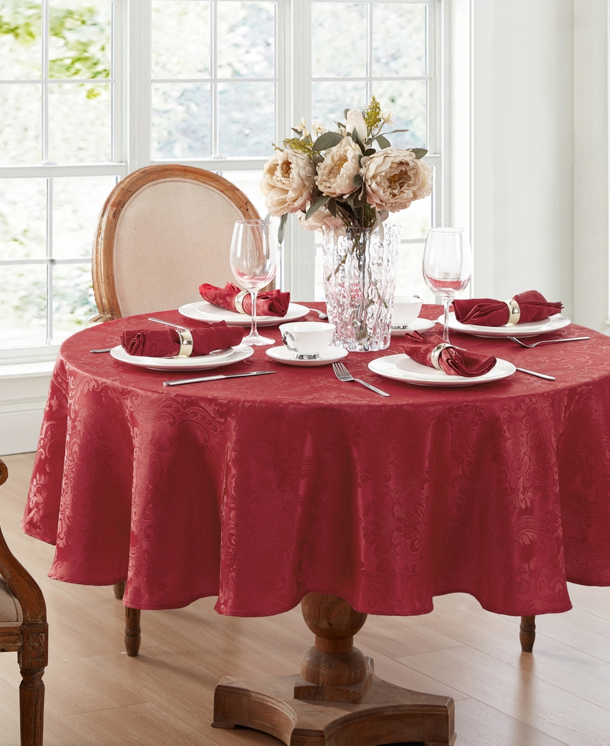 Click here for Elrene Caiden Elegance Damask Tablecloth - 60 x 84... prices
