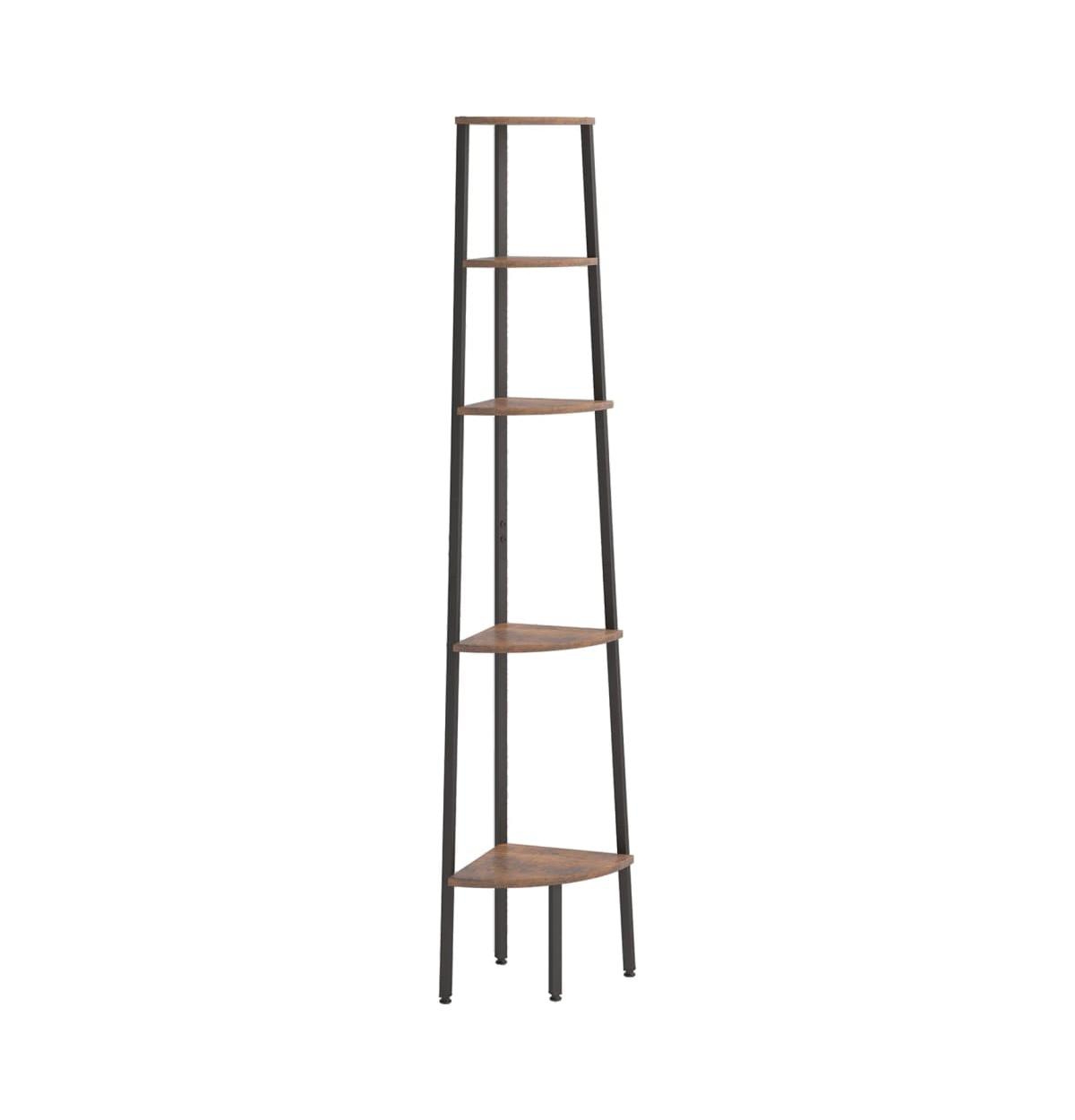 Click here for 5-Tier Corner Shelf Dark Brown and Black 17.9x12.4... prices