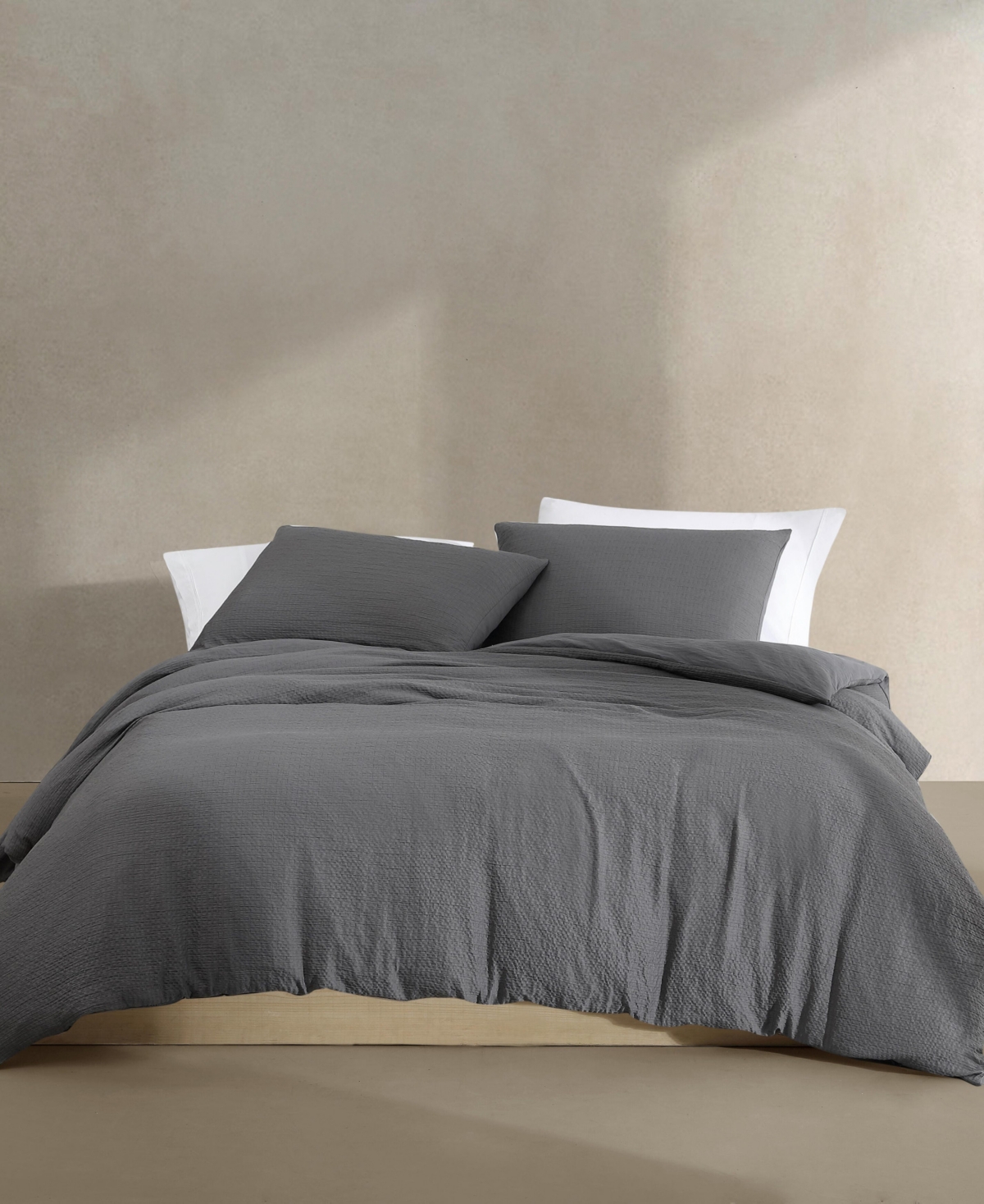 Calvin Klein Seersucker 3 Piece Duvet Cover Set  King