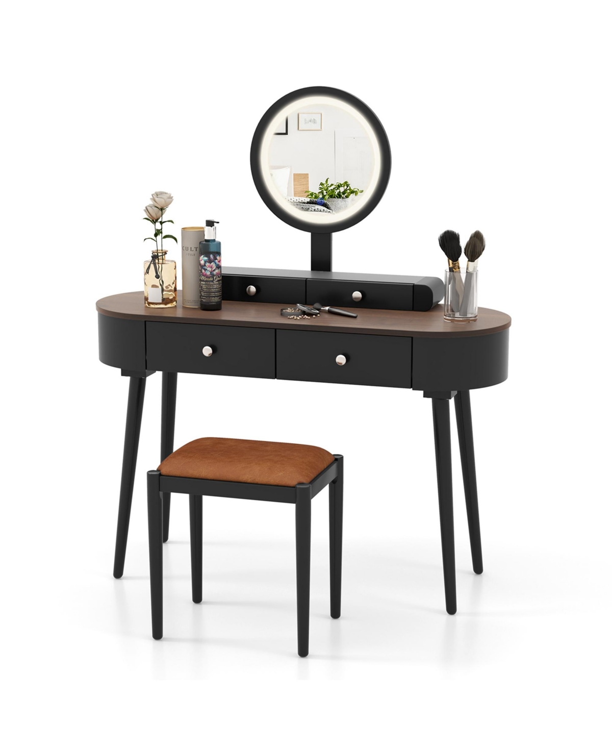 Click here for Solid Wood Makeup Vanity Desk Set with Led Lighted... prices