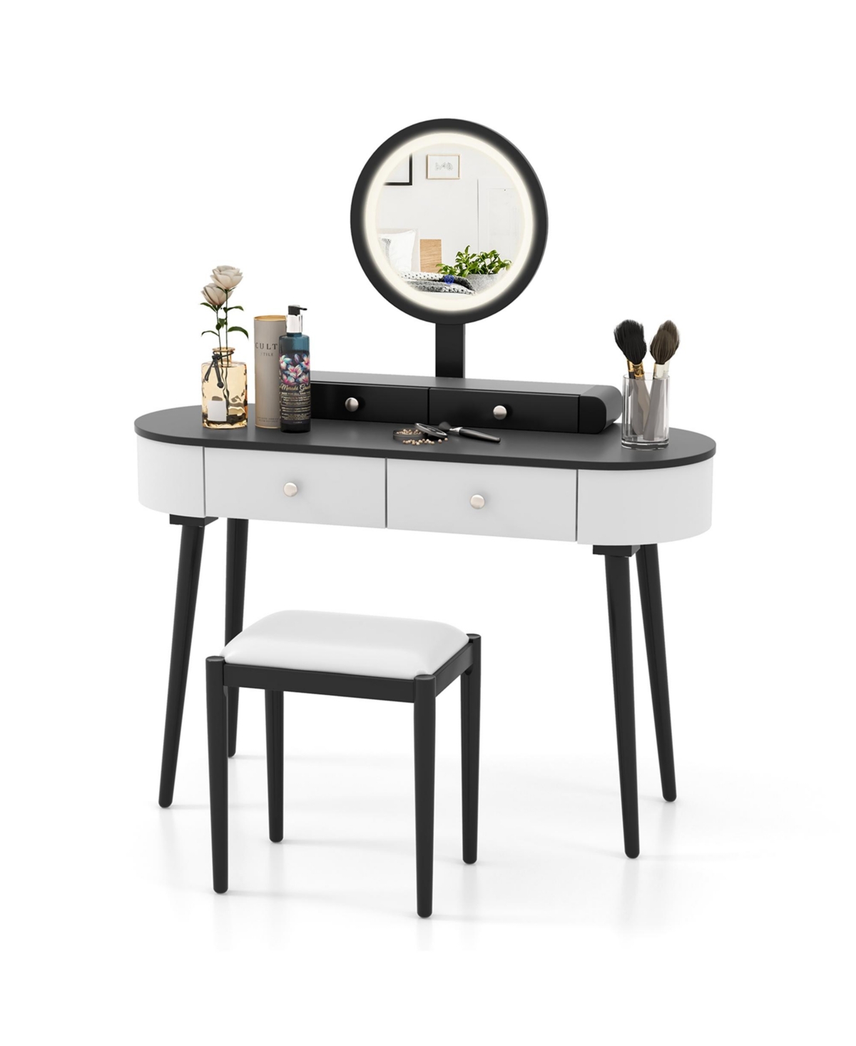 Click here for Solid Wood Makeup Vanity Desk Set with Led Lighted... prices