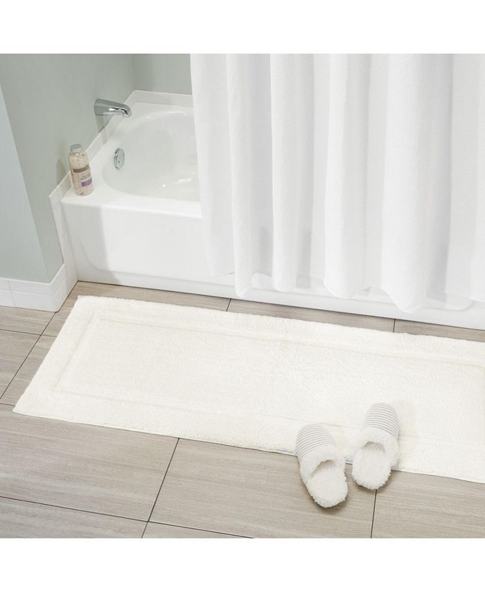 mDesign Large Modern Bath Mat Runner - Non-Skid Bathroom Runner Rug ...