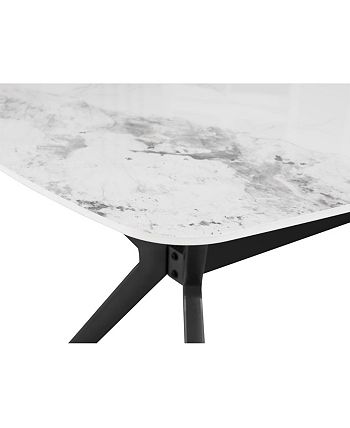 Simplie Fun Modern Horse Belly Shape Dining Table With Metal Base - Macy's