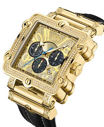 Jbw Men's Phantom Diamond (1 ct.t.w.) 18k Gold Plated Stainless Steel ...