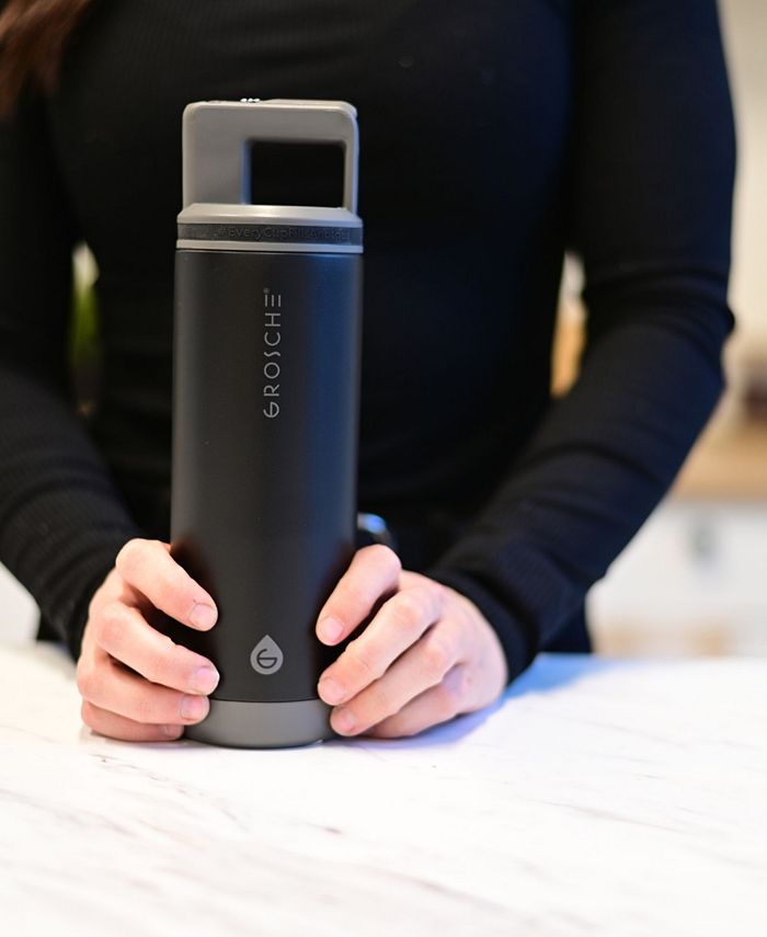GROSCHE Alpine Flip 'N Sip Insulated, Leakproof Water Bottle with Straw ...
