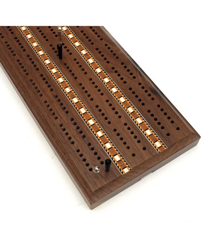 Bobby Fischer WE Games Classic Cribbage Set - Solid Wood with Inlay ...