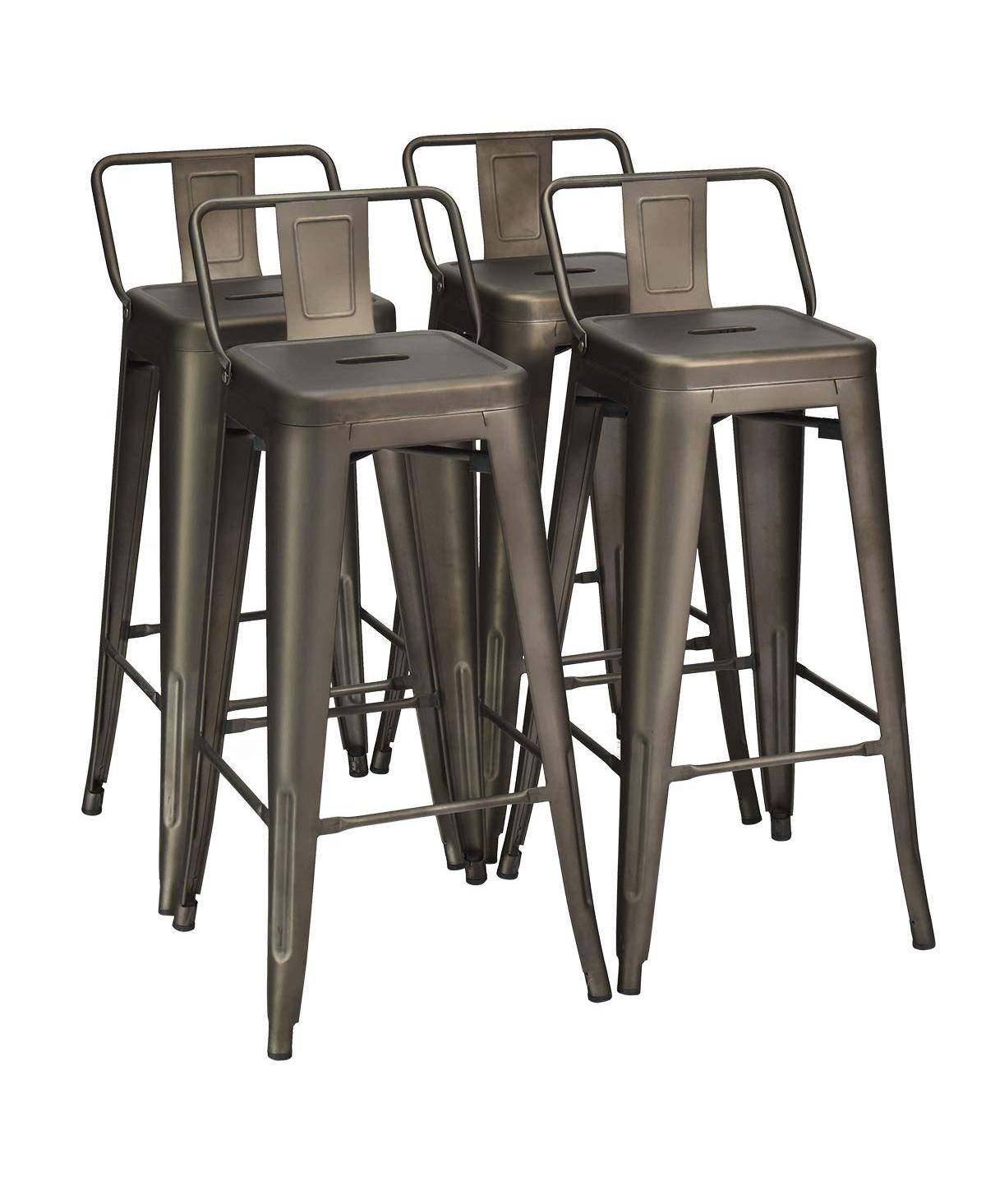 Click here for Sugift 30 Inch Set of 4 Vintage Metal Bar Stool wi... prices
