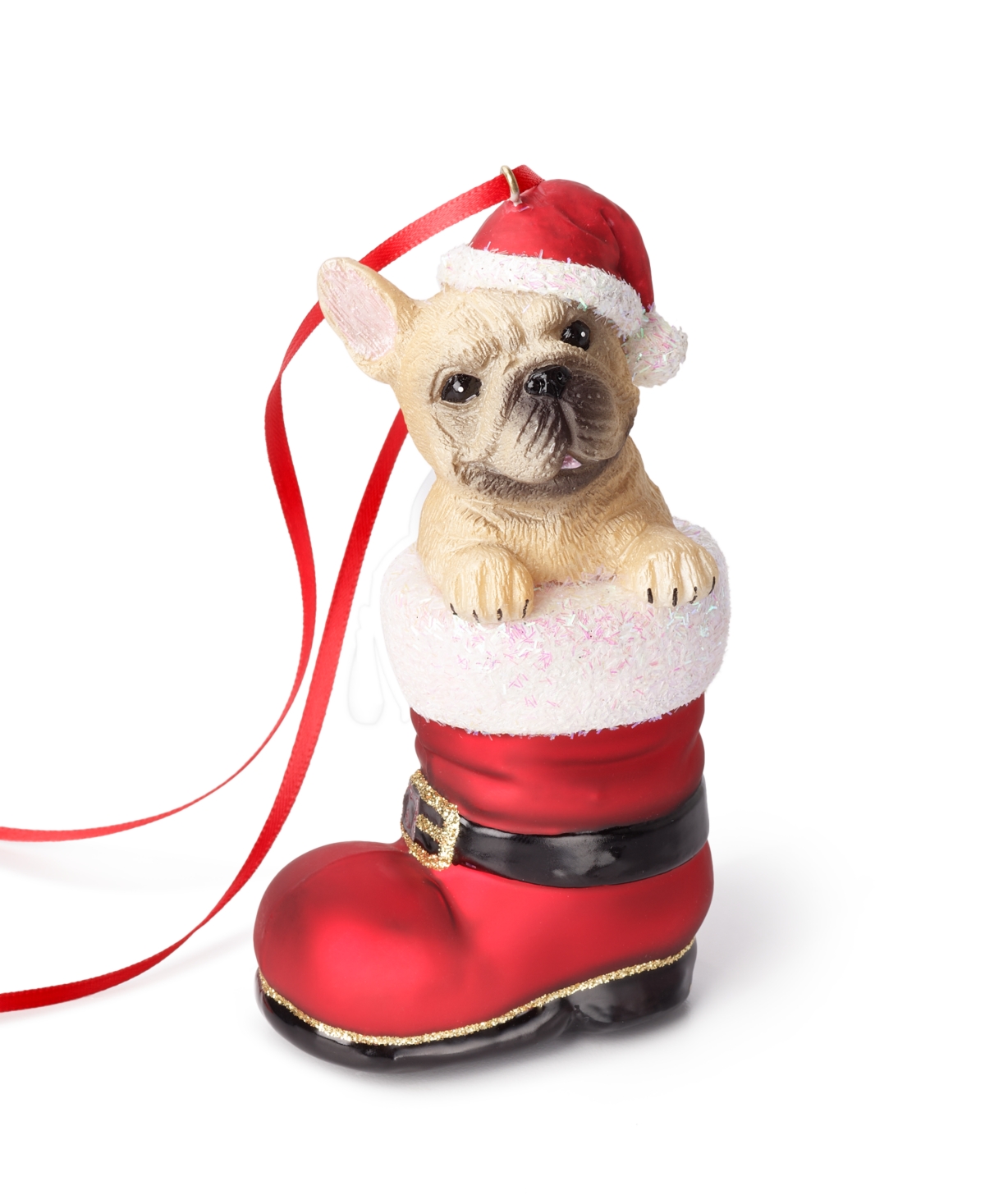 Click here for Holiday Lane Pets French Bulldog Santas Boot Ornam... prices