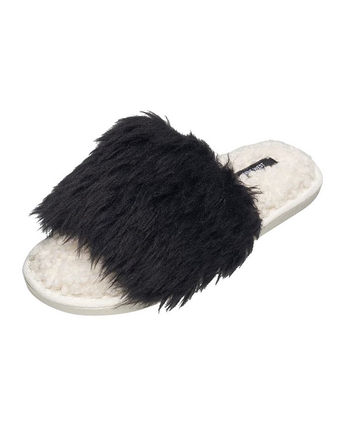 Nine West Women's Fuzzy Slide - Macy's