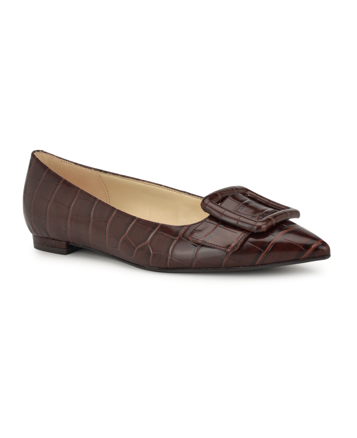 Click here for Nine West Womens Jesike Buckle Slip-On Flats - Dar... prices